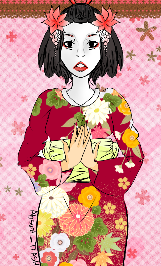 attempt at drawing a Geisha - ibisPaint