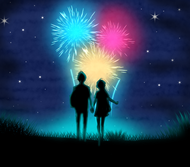 Watching Fireworks - ibisPaint