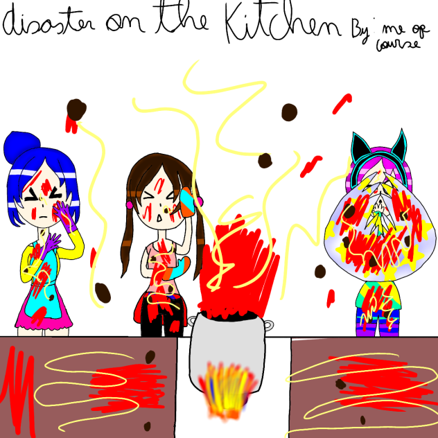disaster on the kitchen - ibisPaint