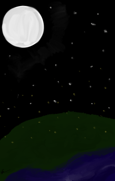 Fireflies night - ibisPaint