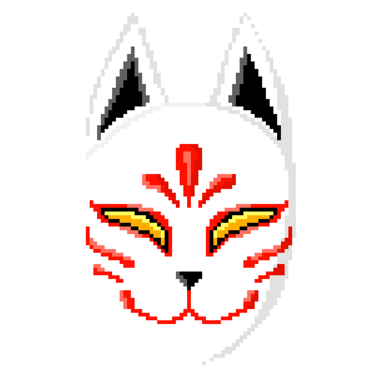 Kitsune mask (pixel) - ibisPaint