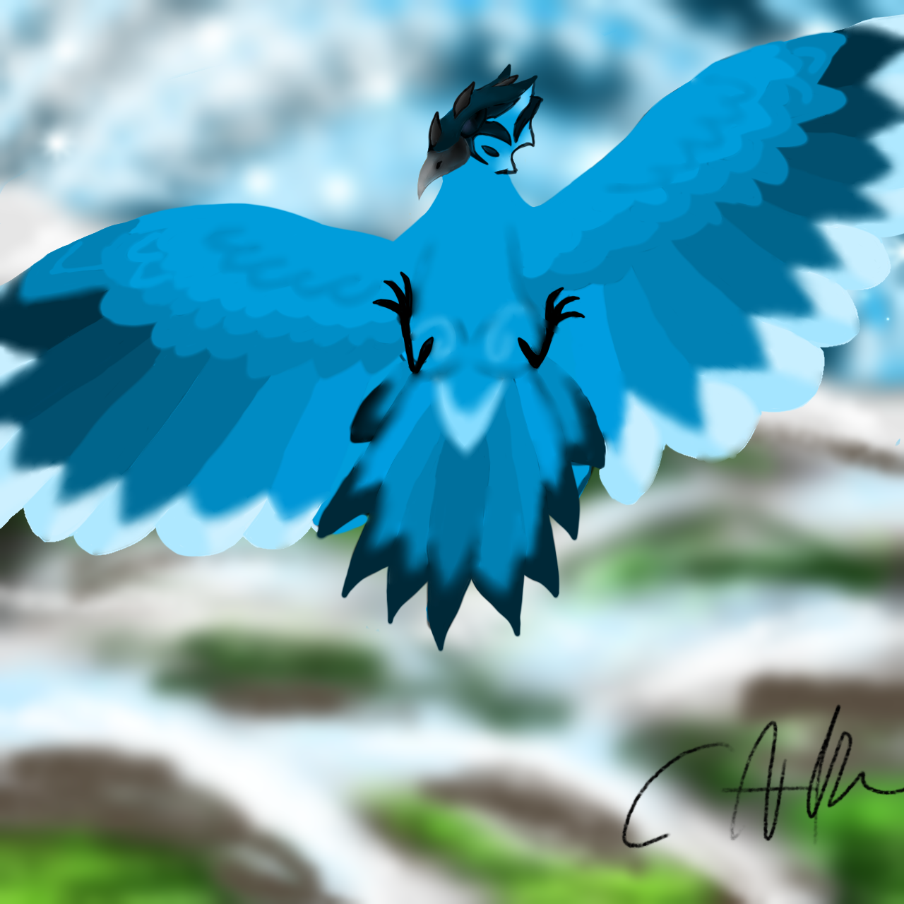 Blue bird - ibisPaint