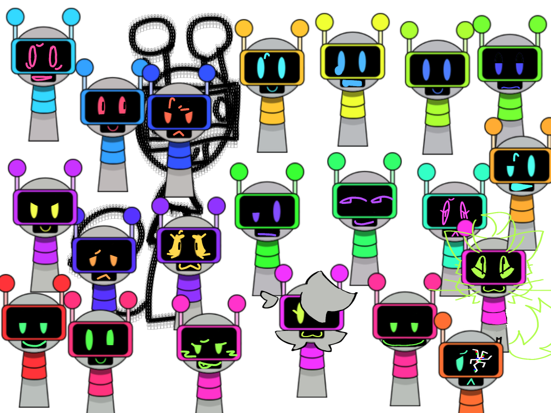 we are the funbotlings please feed us - ibisPaint