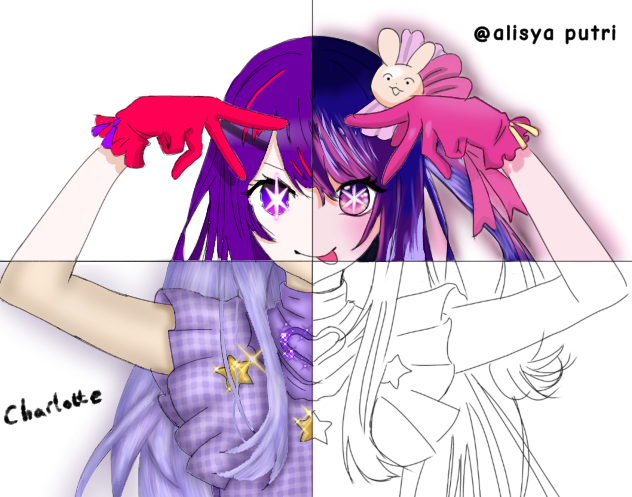 Coloring ai hoshino collab💜 - ibisPaint