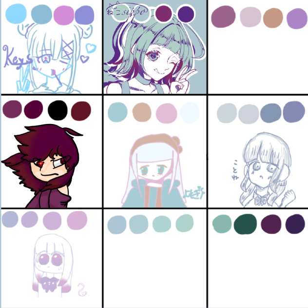 Color pallet characters collab - ibisPaint