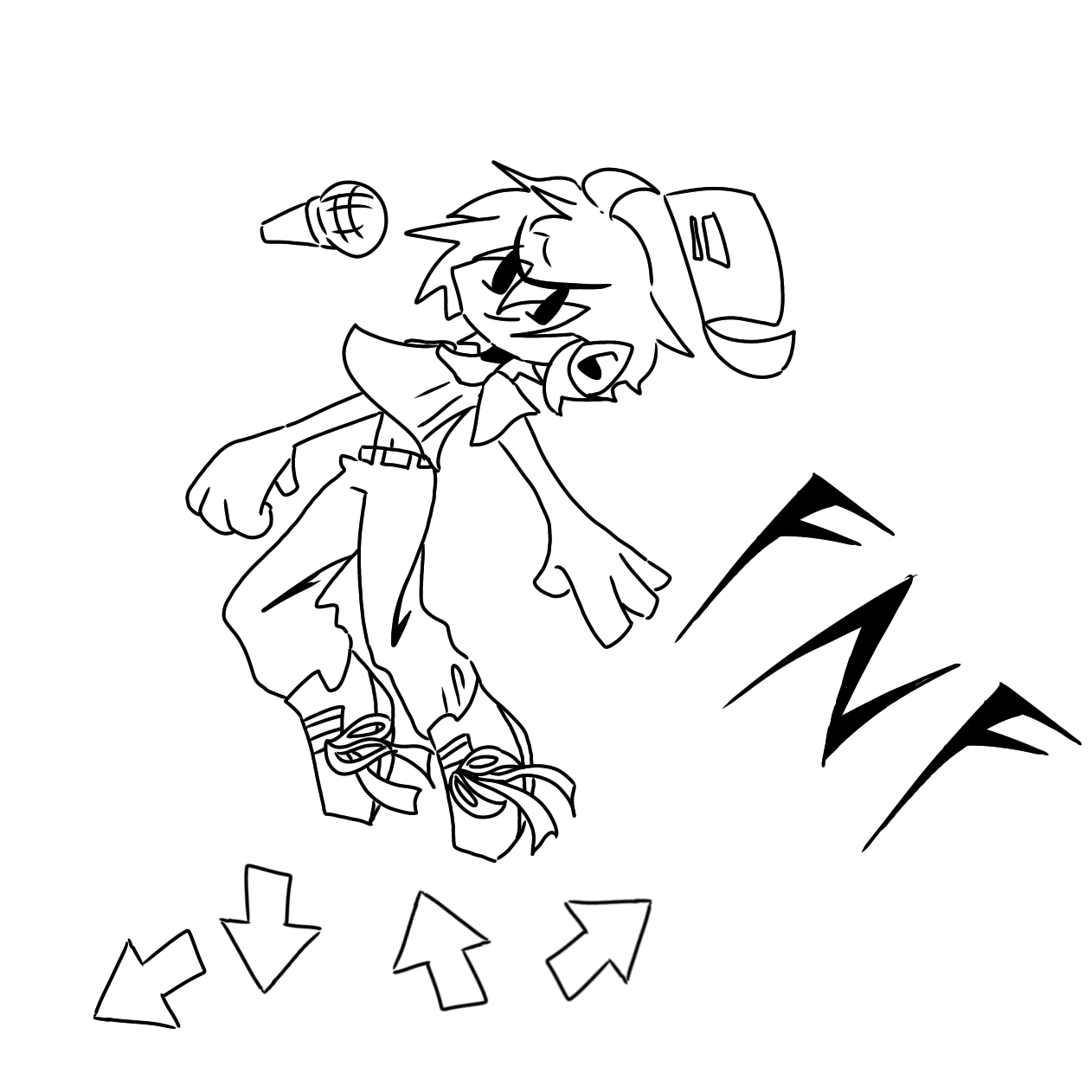 色塗り前 FNF BOY FRIEND - ibisPaint