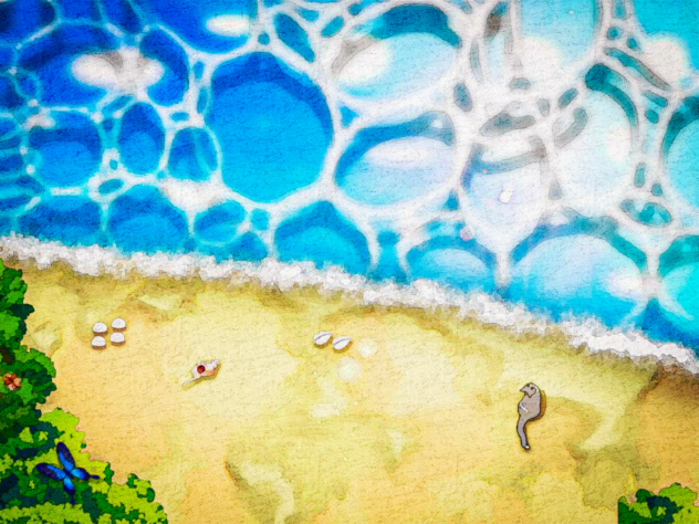 Peaceful Sea Beach - ibisPaint