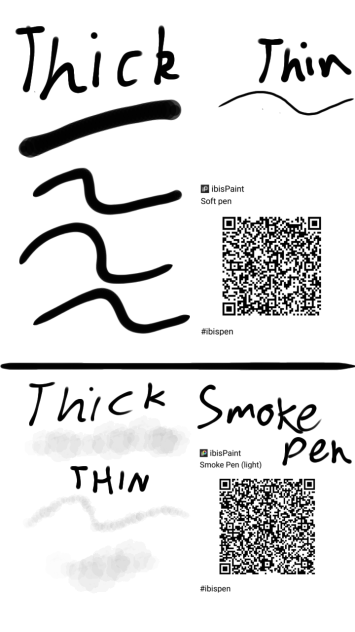 Smoke pen and Soft pen - ibisPaint