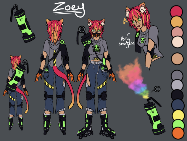 Zoey character sheet - ibisPaint