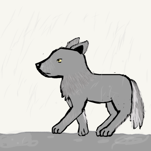 Grey Wolf in a Blizzard SpeedPaint - ibisPaint