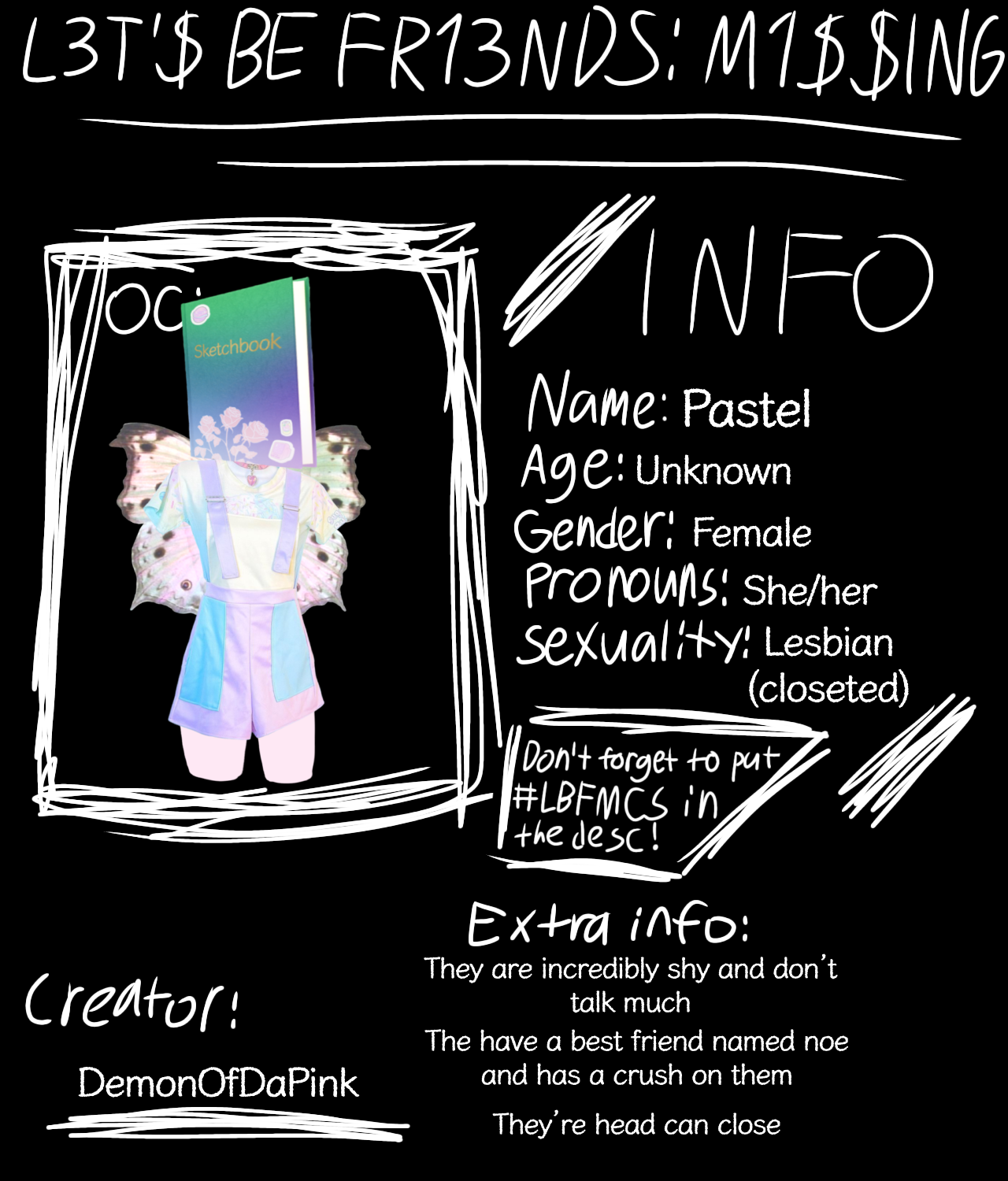 Pastel weirdcore OC (close) - ibisPaint