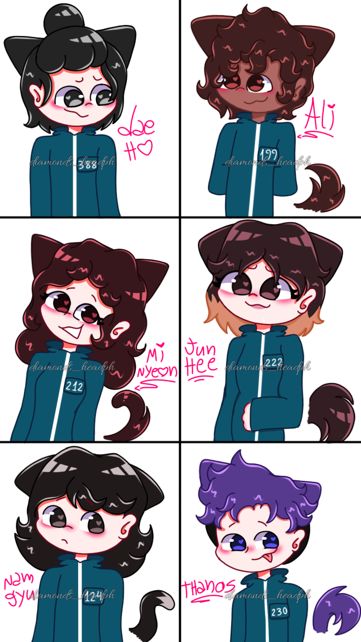 squid game players 1 and 2 - ibisPaint