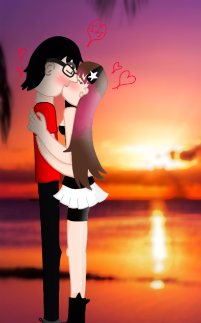 Love in the sunset 💞 - ibisPaint