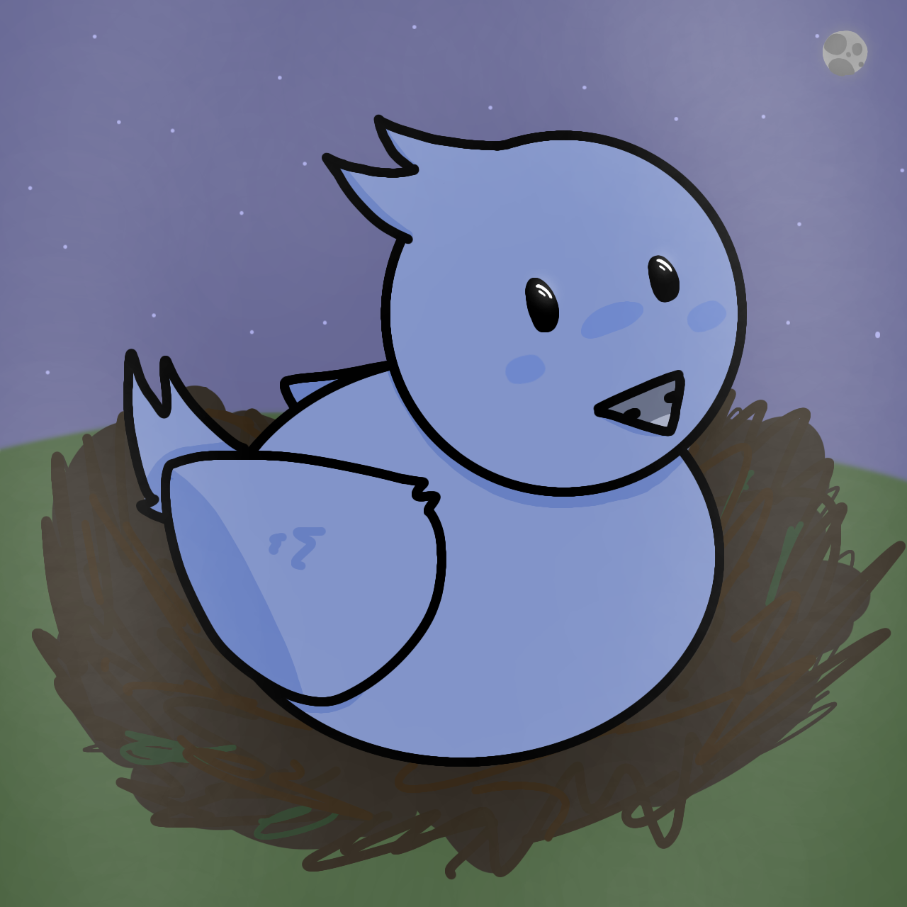 Blue Birb. - ibisPaint
