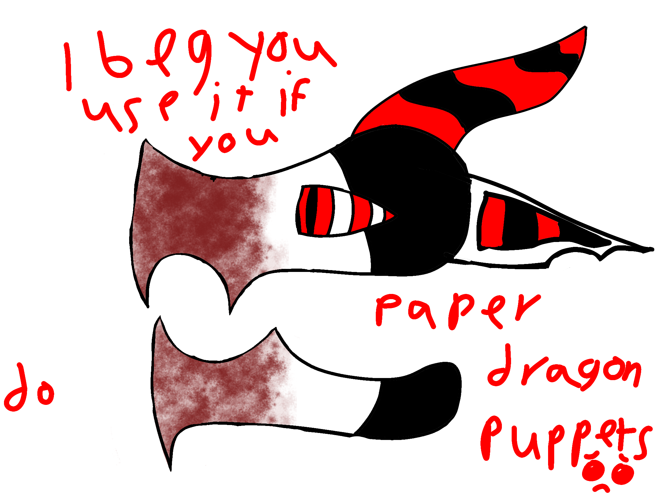 Dragon puppet paper design - ibisPaint