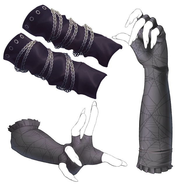 ghotic gloves - ibisPaint