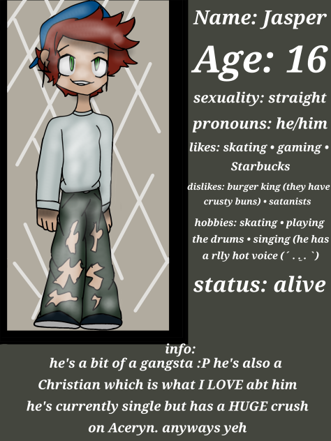 Jasper OC info card - ibisPaint