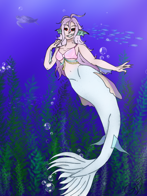 A Mermaid in the sea - ibisPaint