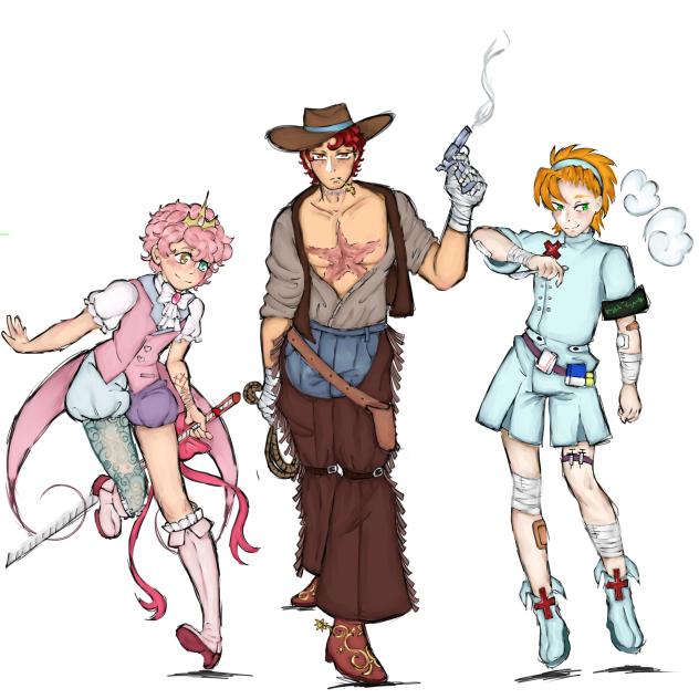 Umeko, Randy, Usagi magical forms - ibisPaint