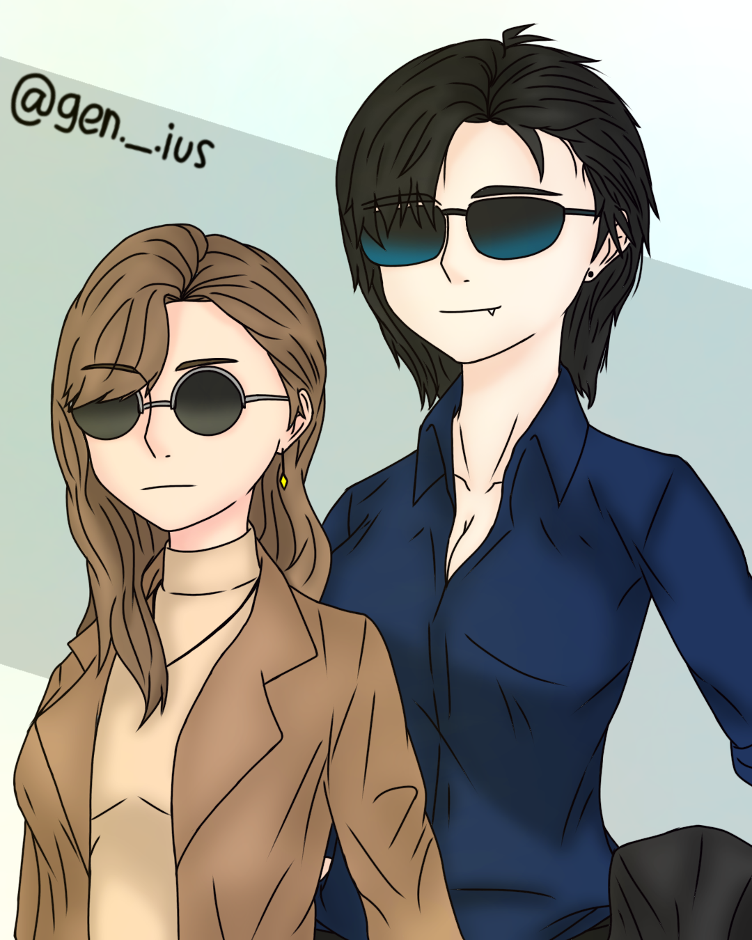 wedding invitation with my assistant - ibisPaint