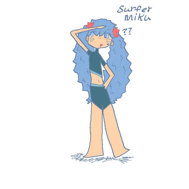 Surfer Miku hehe - ibisPaint