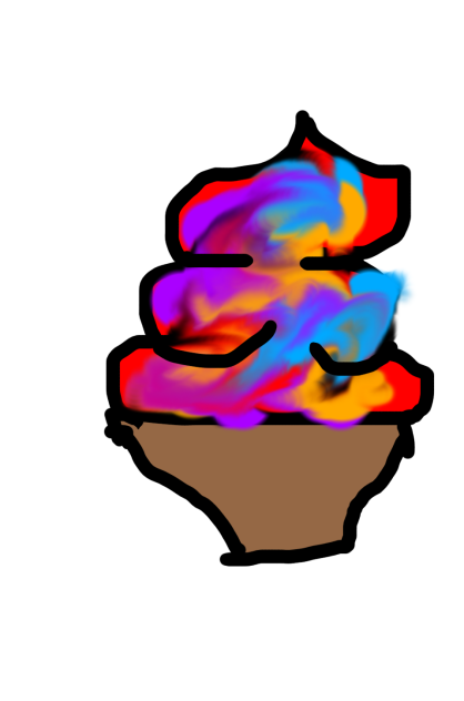 Tie dye cupcake - ibisPaint