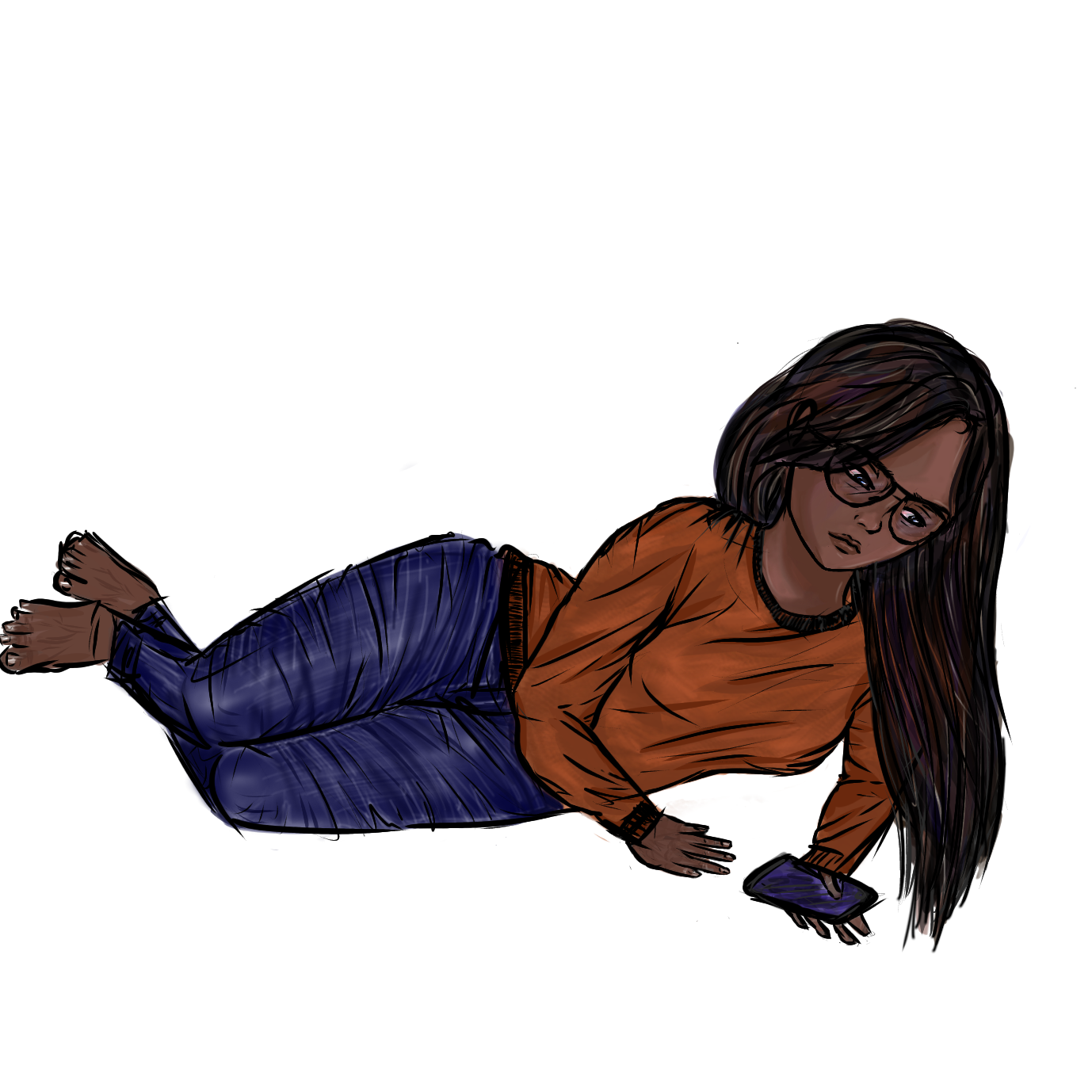 chilling girl - ibisPaint