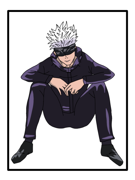 Gojo sitting - ibisPaint