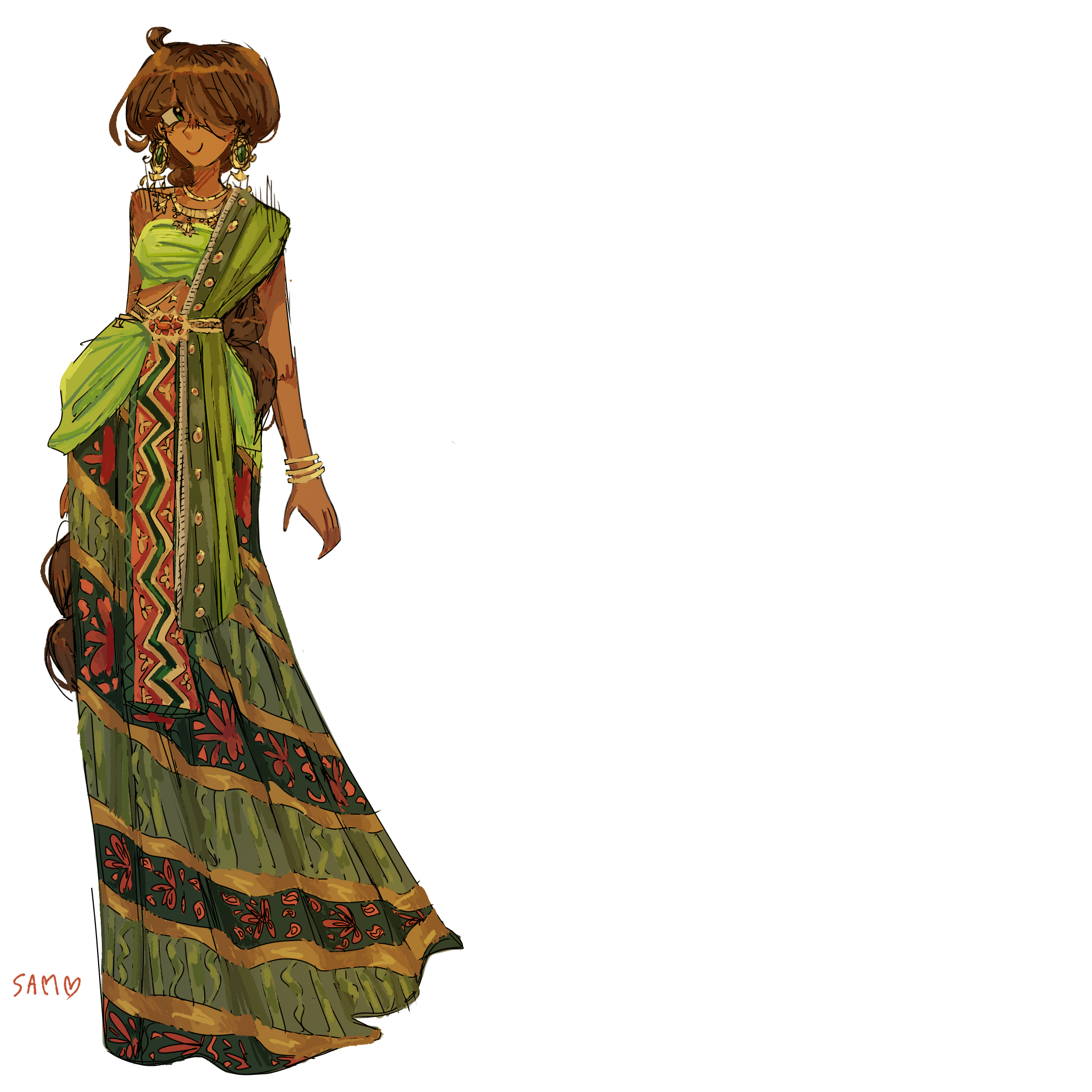 Saris are so pretty - ibisPaint