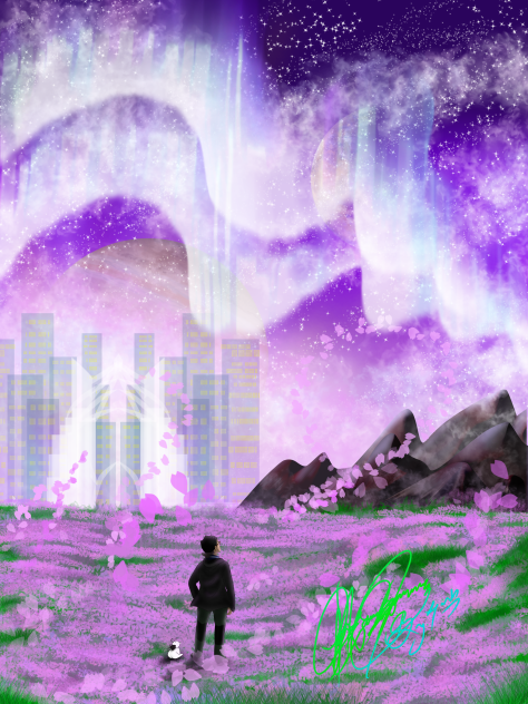 Campo de flores. - ibisPaint