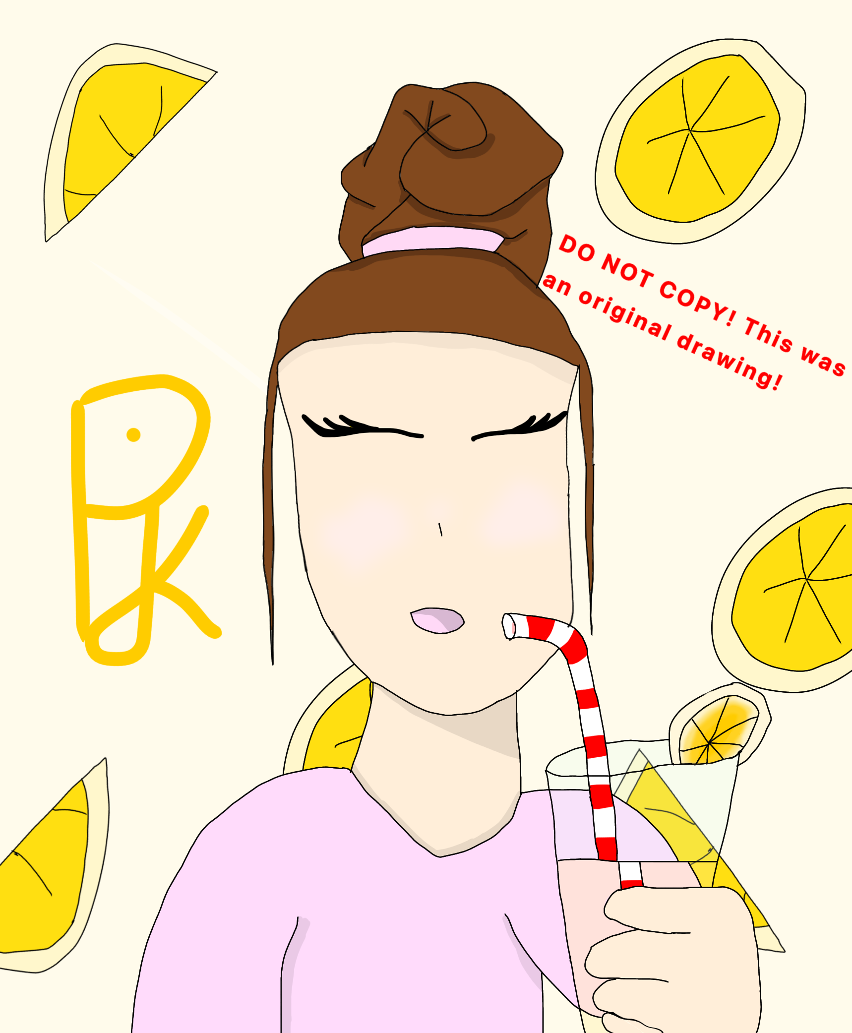 Sipping a lemon - ibisPaint