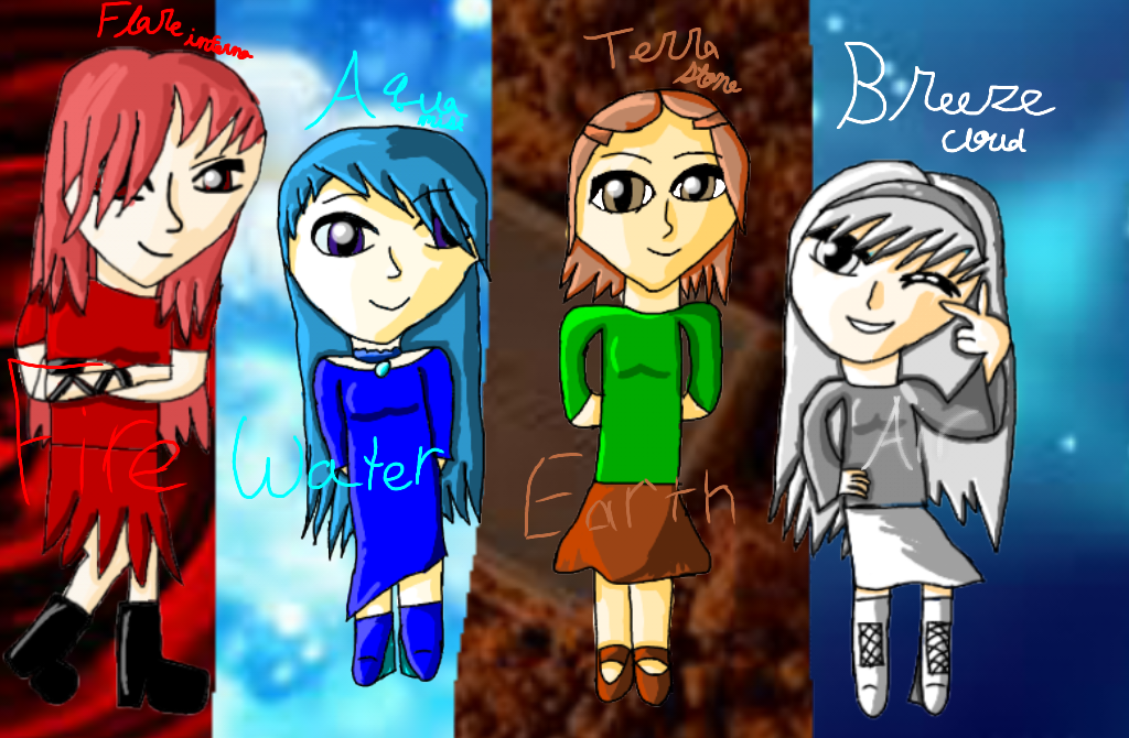 Flare Inferno, Aqua Mist, Terra Stone,Br - ibisPaint