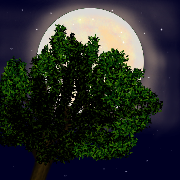 moonlit night - ibisPaint