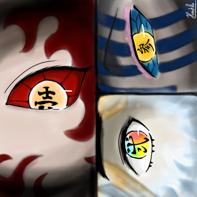 Iblis Bulan Atas Kokushibau,Douma,Akaza - ibisPaint