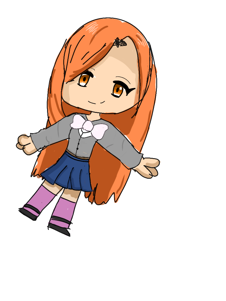 Orange Chibi Girl - ibisPaint