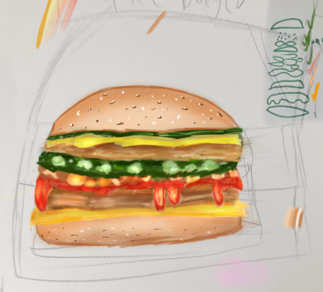 Burger project - ibisPaint