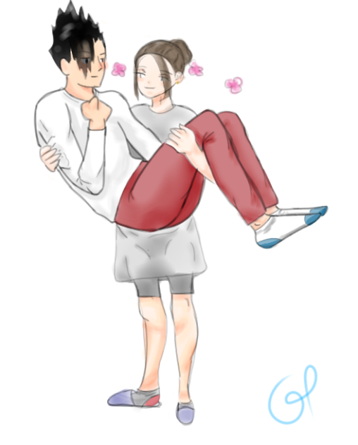 Kuroo y TN - ibisPaint