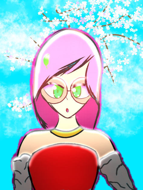 beautiful day under the cherry tree - ibisPaint