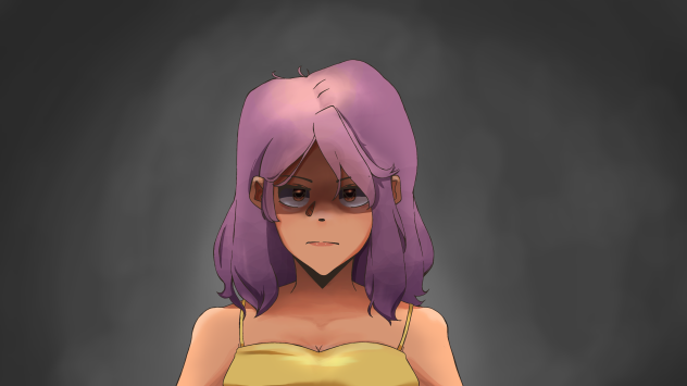 purple hair girl - ibisPaint