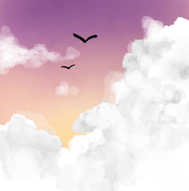 clouds at sunset - ibisPaint