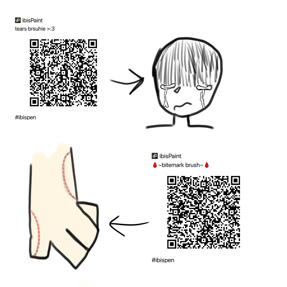 Bitmark & tears brush - ibisPaint