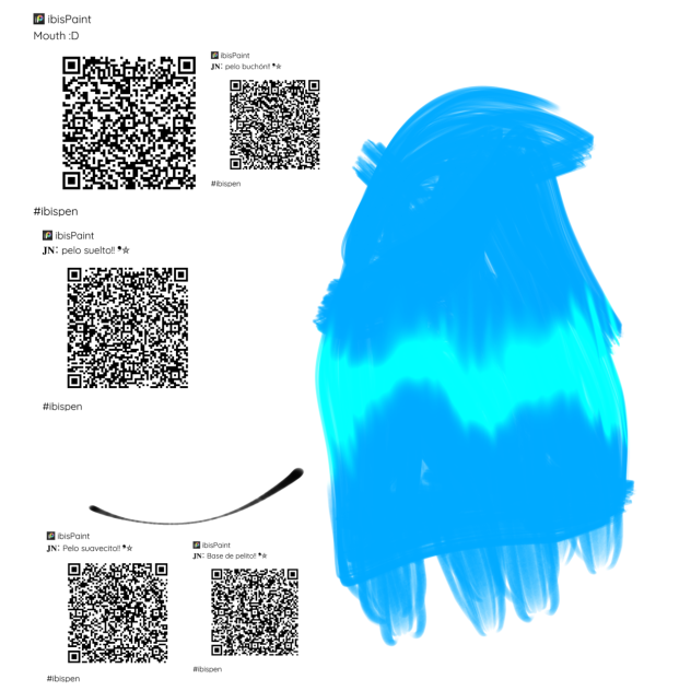 mouth and Hair QR code! - ibisPaint