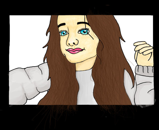 girl taking selfie - ibisPaint