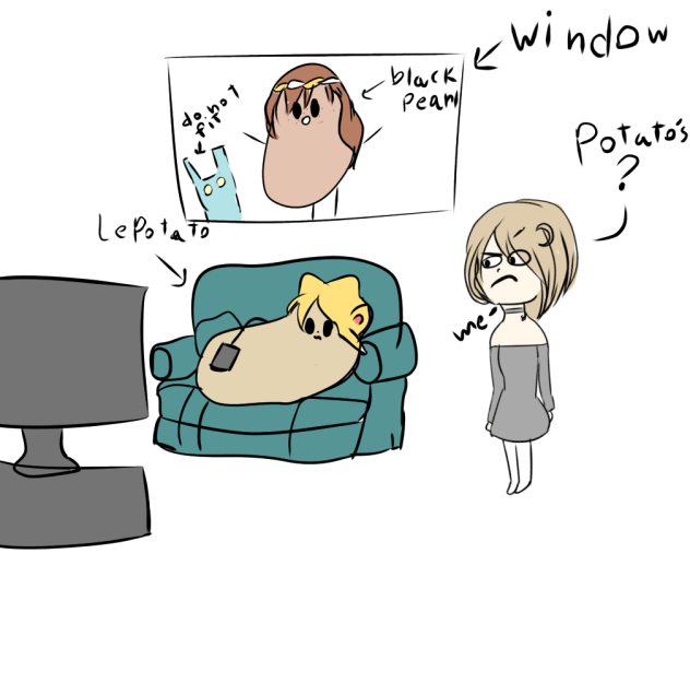 Lazy potatoes turn into potatoes - ibisPaint