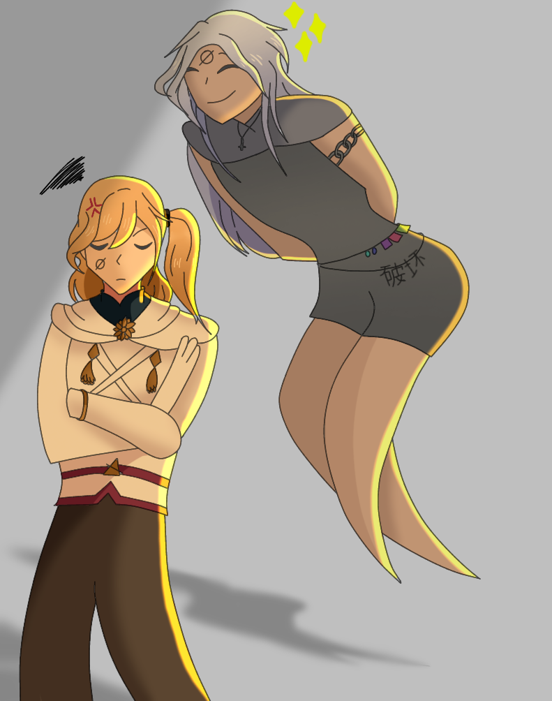 Alina and her spirit buddy Kali - ibisPaint