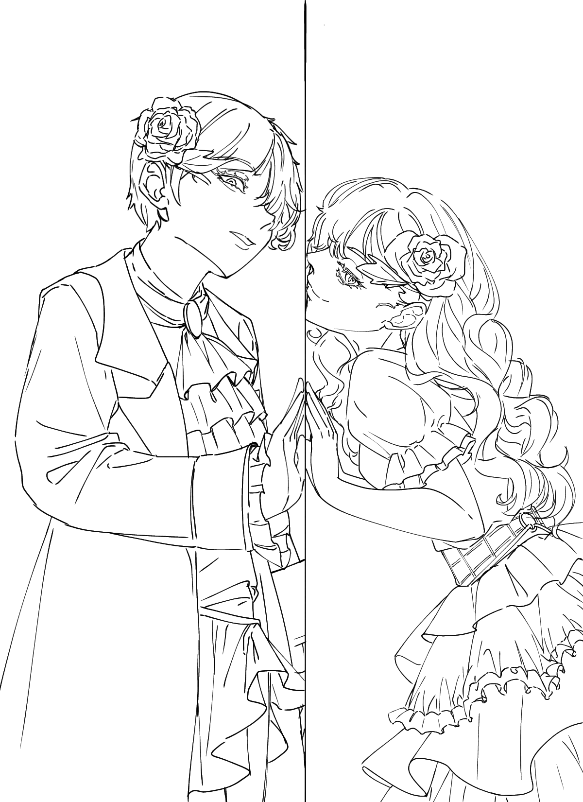 Blaire and Blaze(Lineart 1 pt.2, ver.2 ) - ibisPaint