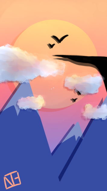 Pop-Out Mountains - ibisPaint