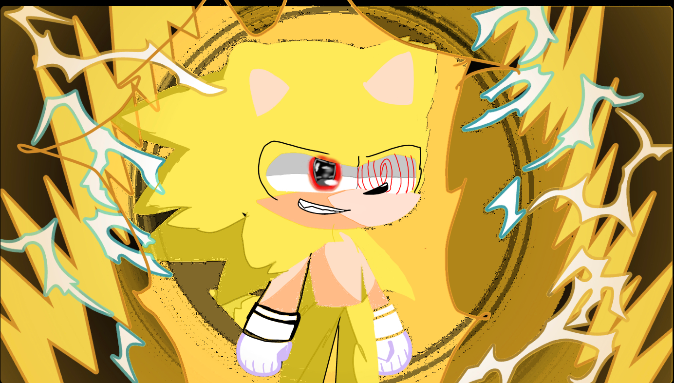 Super sonic fuses with fleetway sonic - ibisPaint