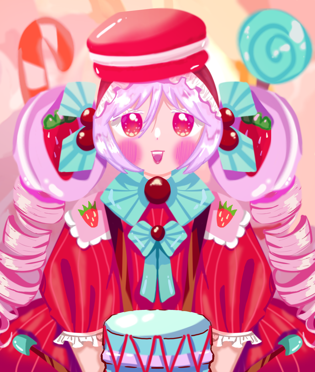 Drawing macaroon-flavor cookie - ibisPaint