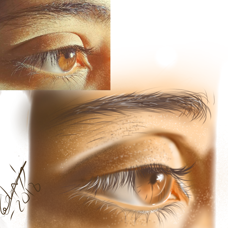 how 2 draw Brown eye 🙈 - ibisPaint